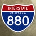 California Interstate Route 880 Highway Marker Road Sign San Jose 1961 ...