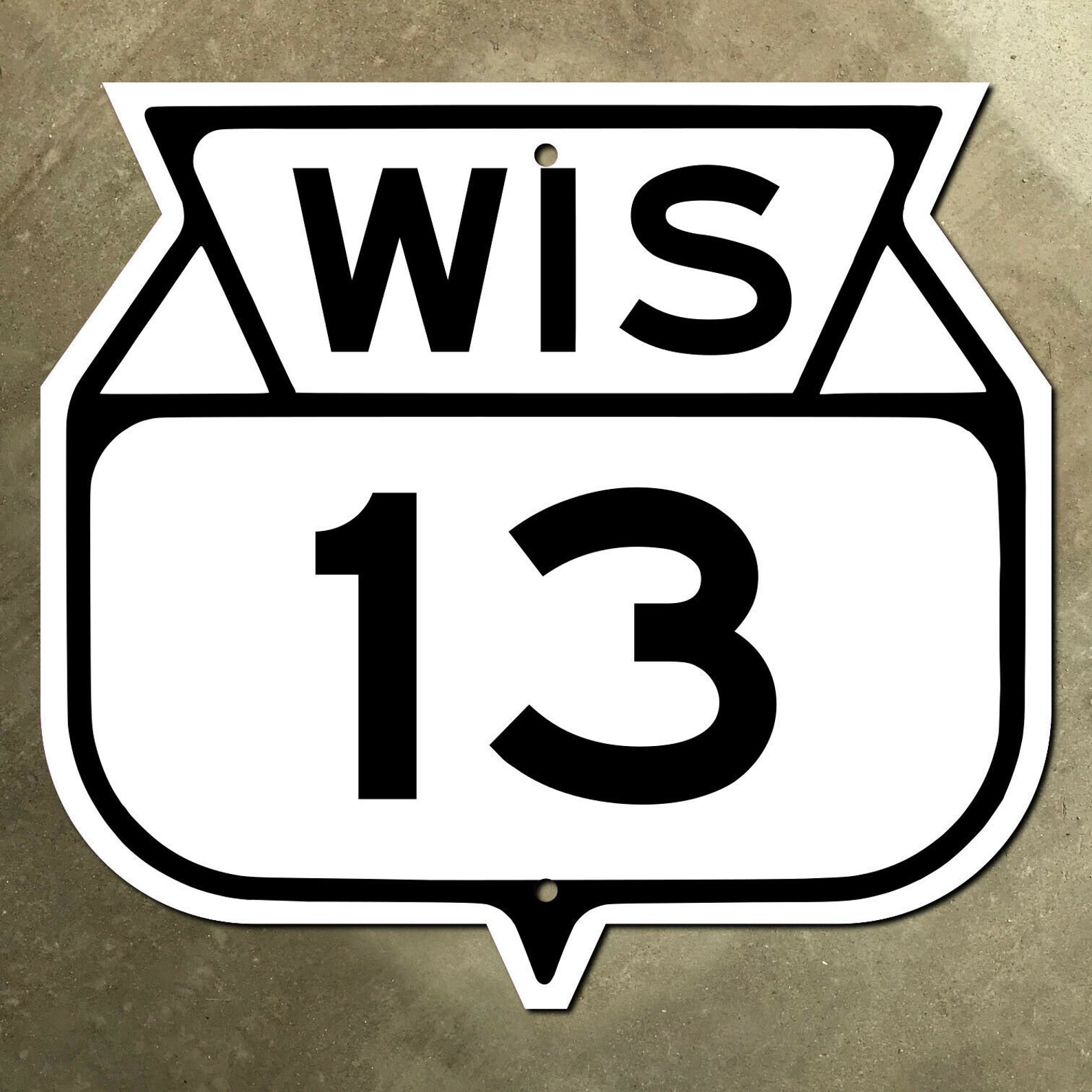 Wisconsin State Route 13 Highway Road Sign Wisconsin Dells Lake ...
