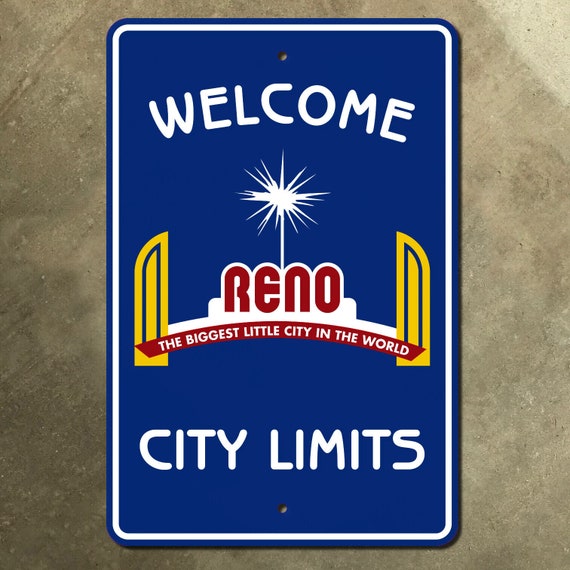 Reno Nevada Biggest Little City in the World Highway Road Sign - Etsy