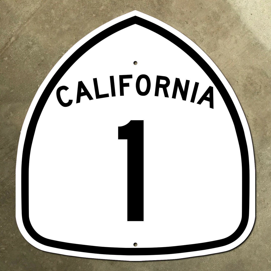 California State Route 1 Highway Marker Road Sign Pacific Coast PCH ...