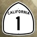 California State Route 1 Highway Marker Road Sign Pacific Coast PCH ...