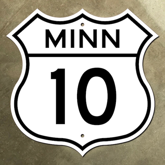 Minnesota US Route 10 Highway Marker Road Sign Minneapolis St. - Etsy