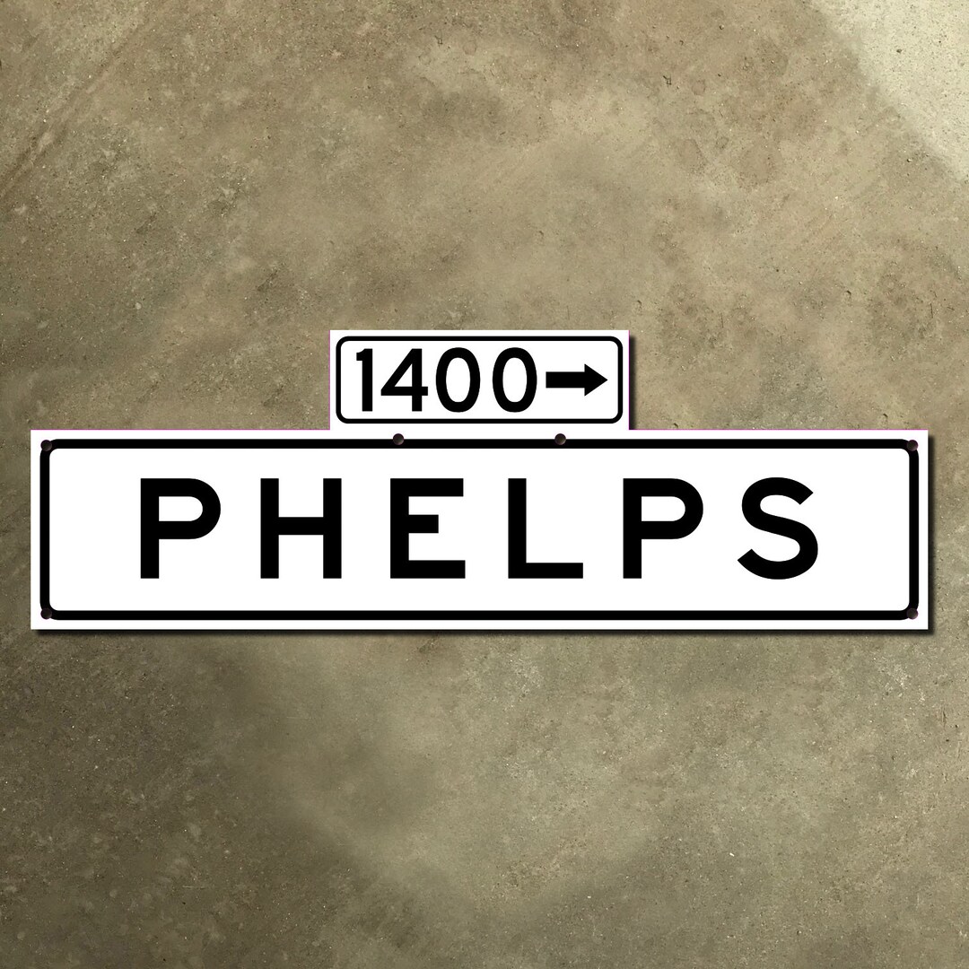 San Francisco California 1400 Phelps Street Blade Road Sign 1965 City ...