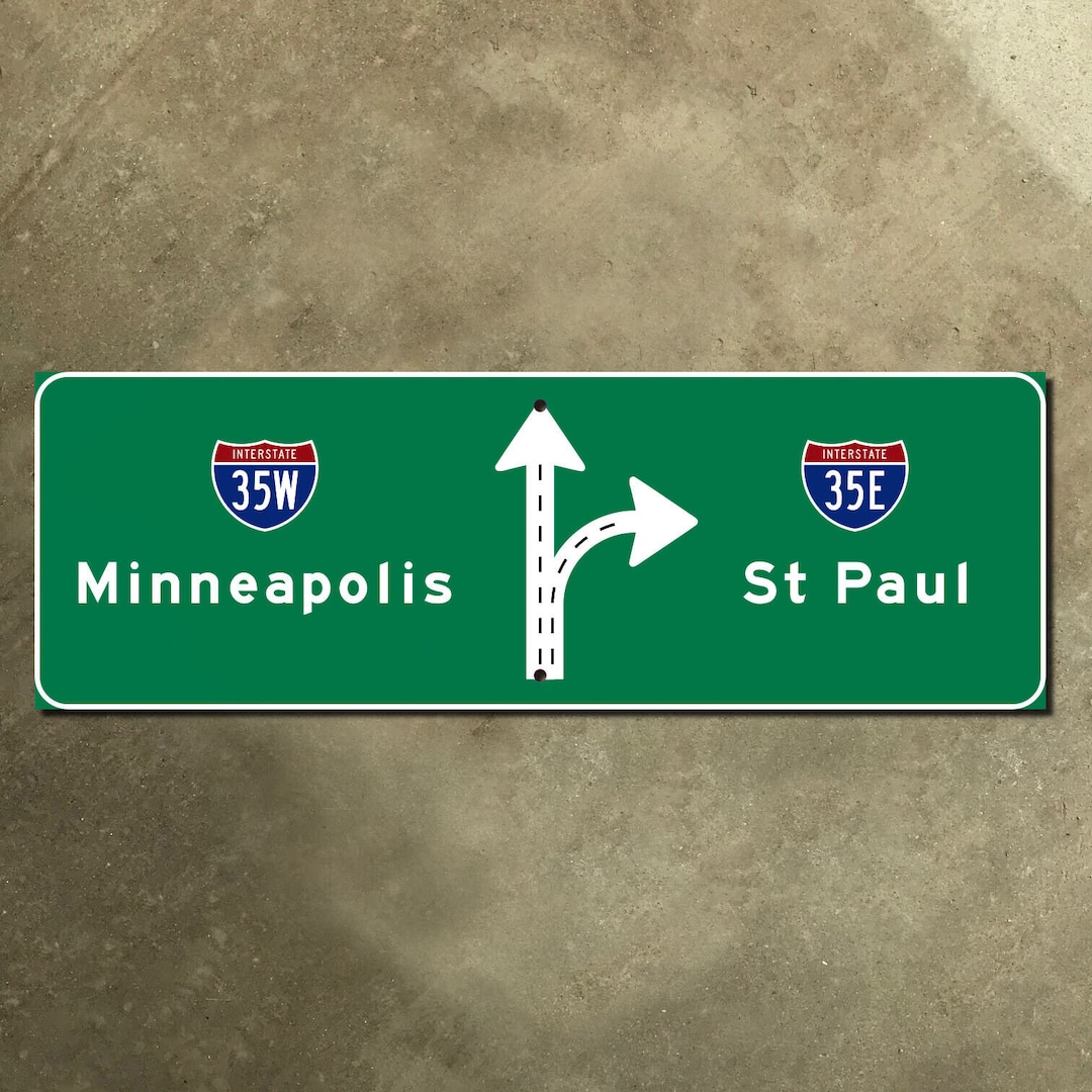 Minnesota Minneapolis St Paul Interstate 35E 35W Highway Marker Road ...