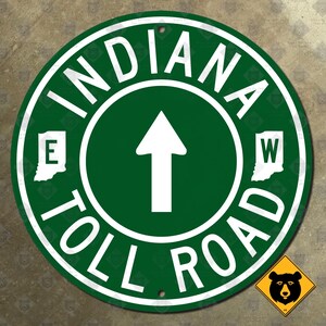 Indiana Toll Road Highway Marker Road Sign Route Shield 1956 Arrow - Etsy