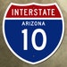 Arizona Interstate Route 10 Highway Marker Road Sign Phoenix Tucson ...