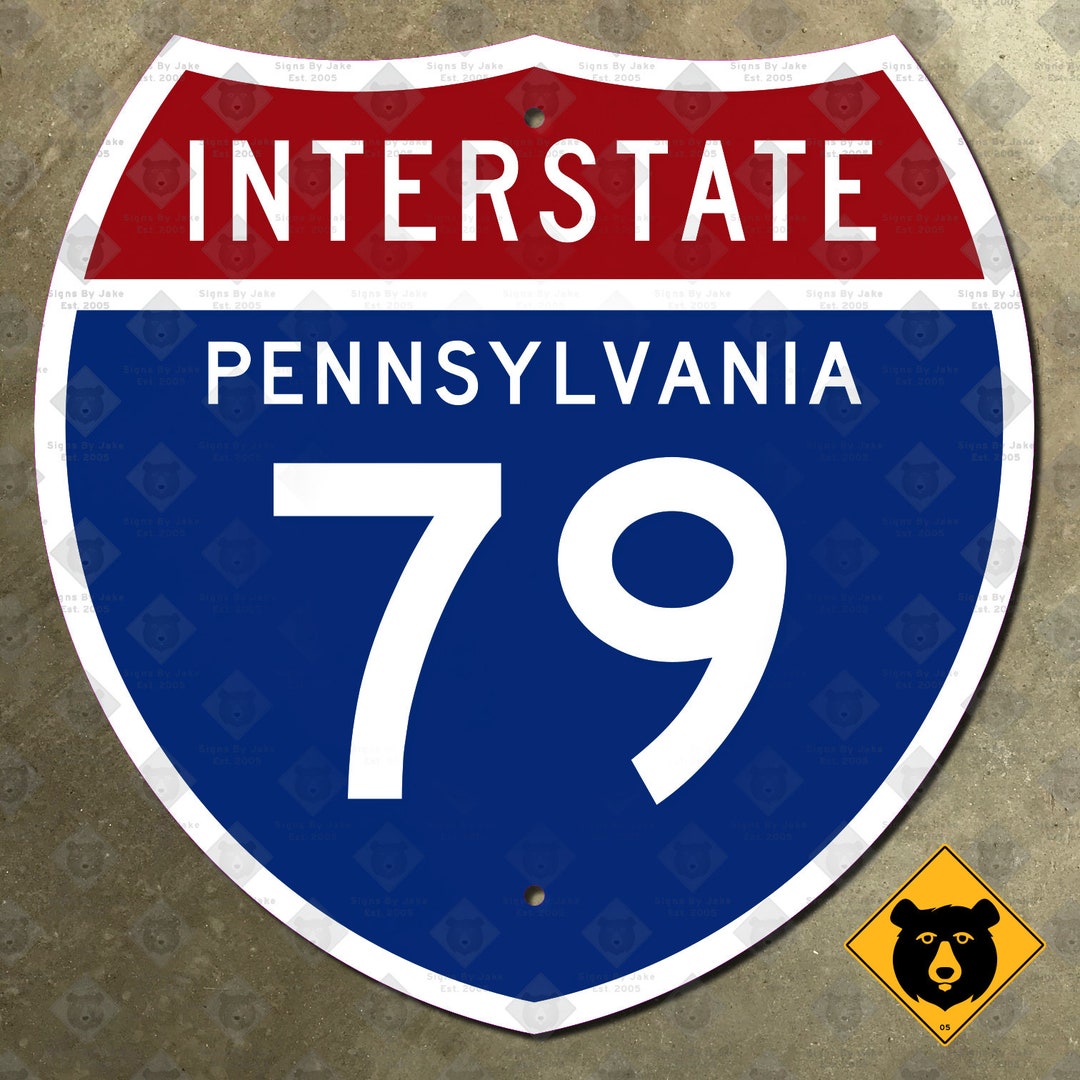 Pennsylvania Interstate 79 Route Marker Highway Sign 1957 Greater ...