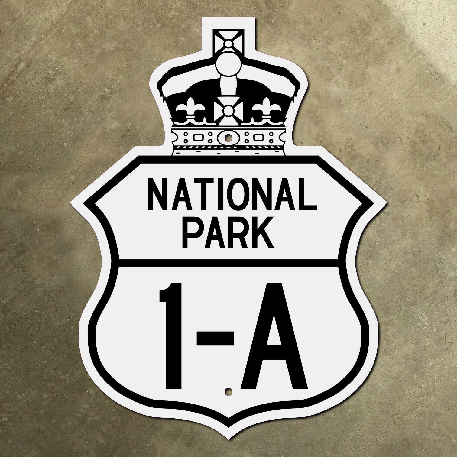 Canada National Park 1A Route Marker Highway Road Sign 1950s Crown 1-A ...