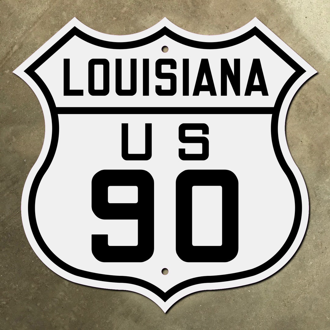 Louisiana US Route 90 Marker Straßenschild Schild New Orleans Lake ...