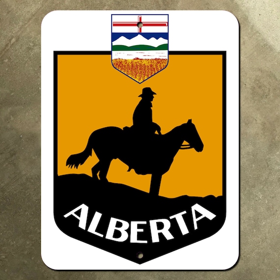 Alberta provincial highway Cowboy Trail route marker road sign | Etsy