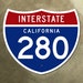 California Interstate Route 280 Highway Marker Road Sign San - Etsy