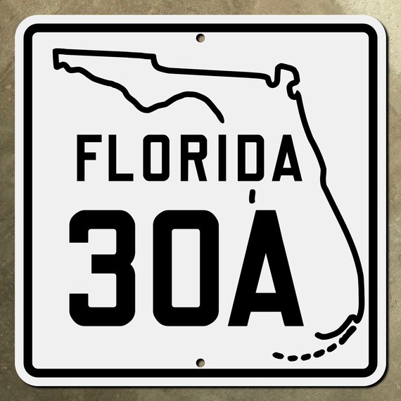Florida State Route 30A Autobahn Markierung Straßenschild | Etsy