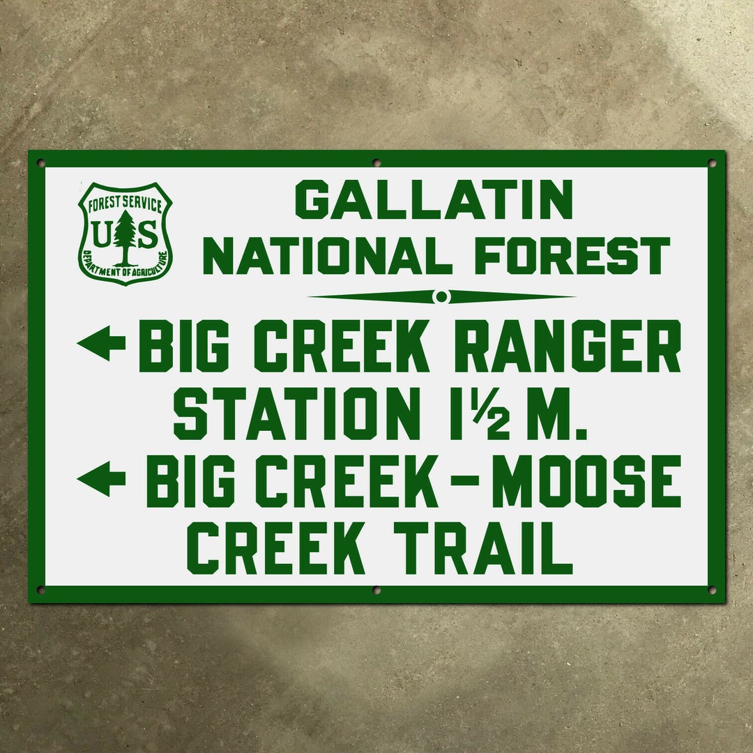 Montana USFS Gallatin National Forest Service Highway Trail Big Creek ...
