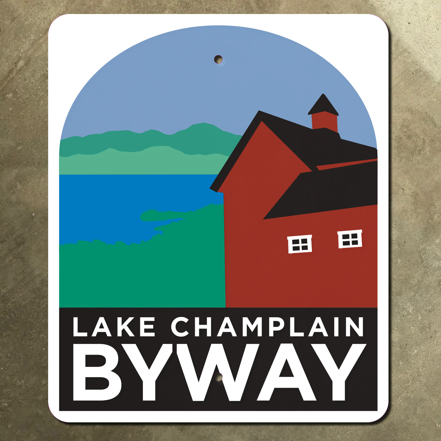 Vermont Lake Champlain Byway Burlington US Route Highway 2 7 Road Sign ...