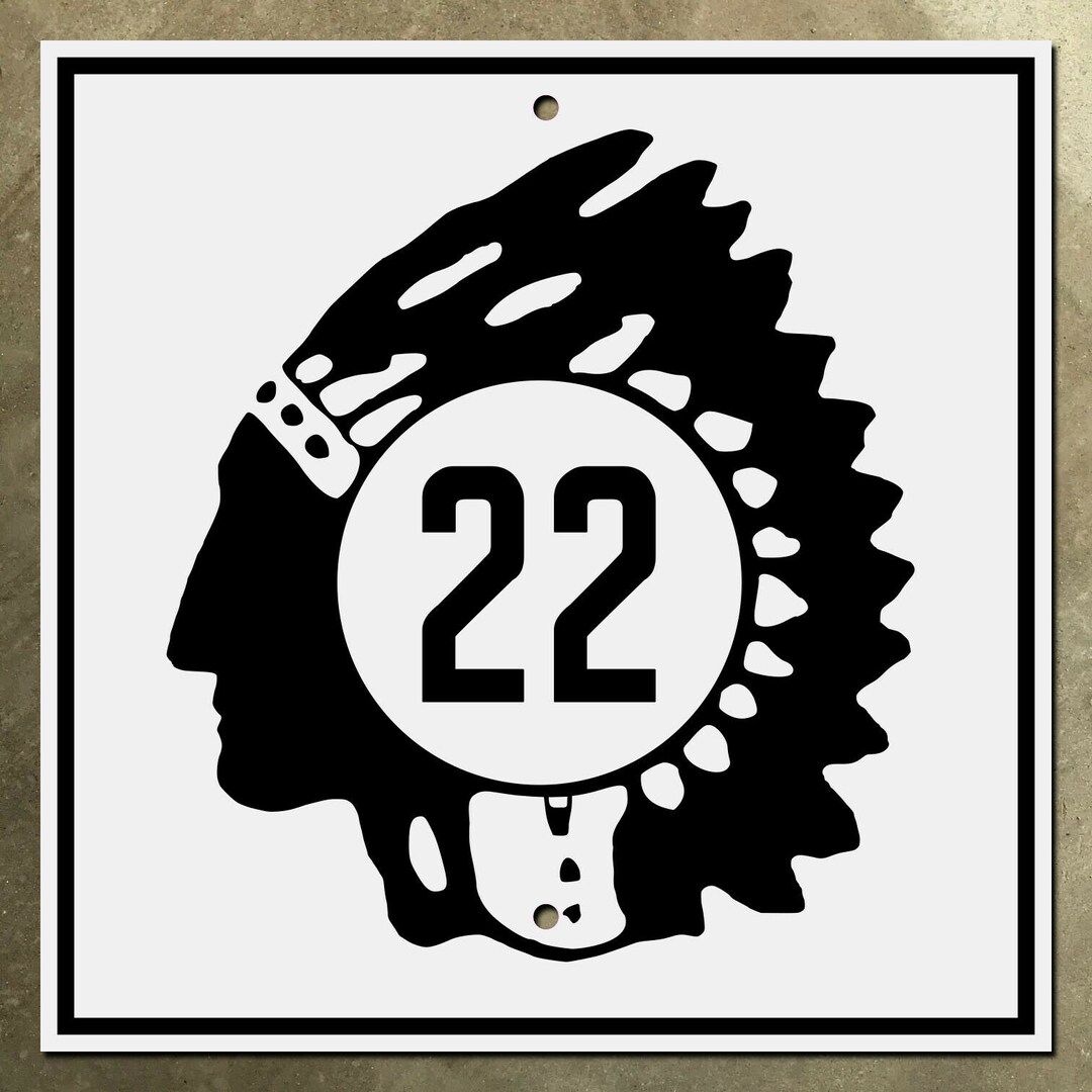 North Dakota Route 22 Highway Marker Road Sign Shield 1926 Native ...
