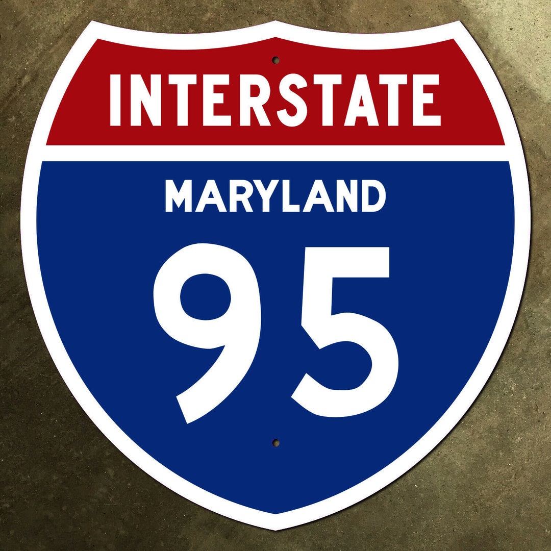 Maryland Interstate Route 95 Highway Marker Road Sign Baltimore - Etsy