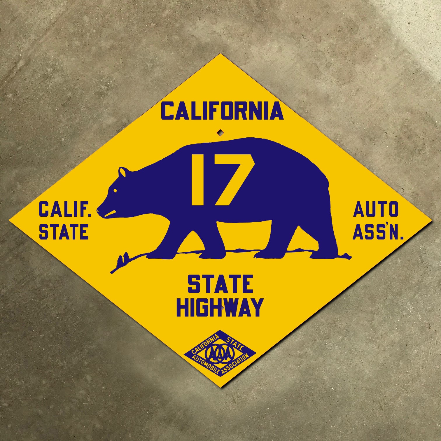 California State Highway 17 CSAA Road Sign Auto Club AAA - Etsy