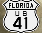 Florida US Route 41 Highway Marker Road Sign Tamiami Trail - Etsy