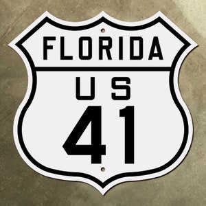 Florida US Route 41 Highway Marker Road Sign Tamiami Trail Tampa Miami ...