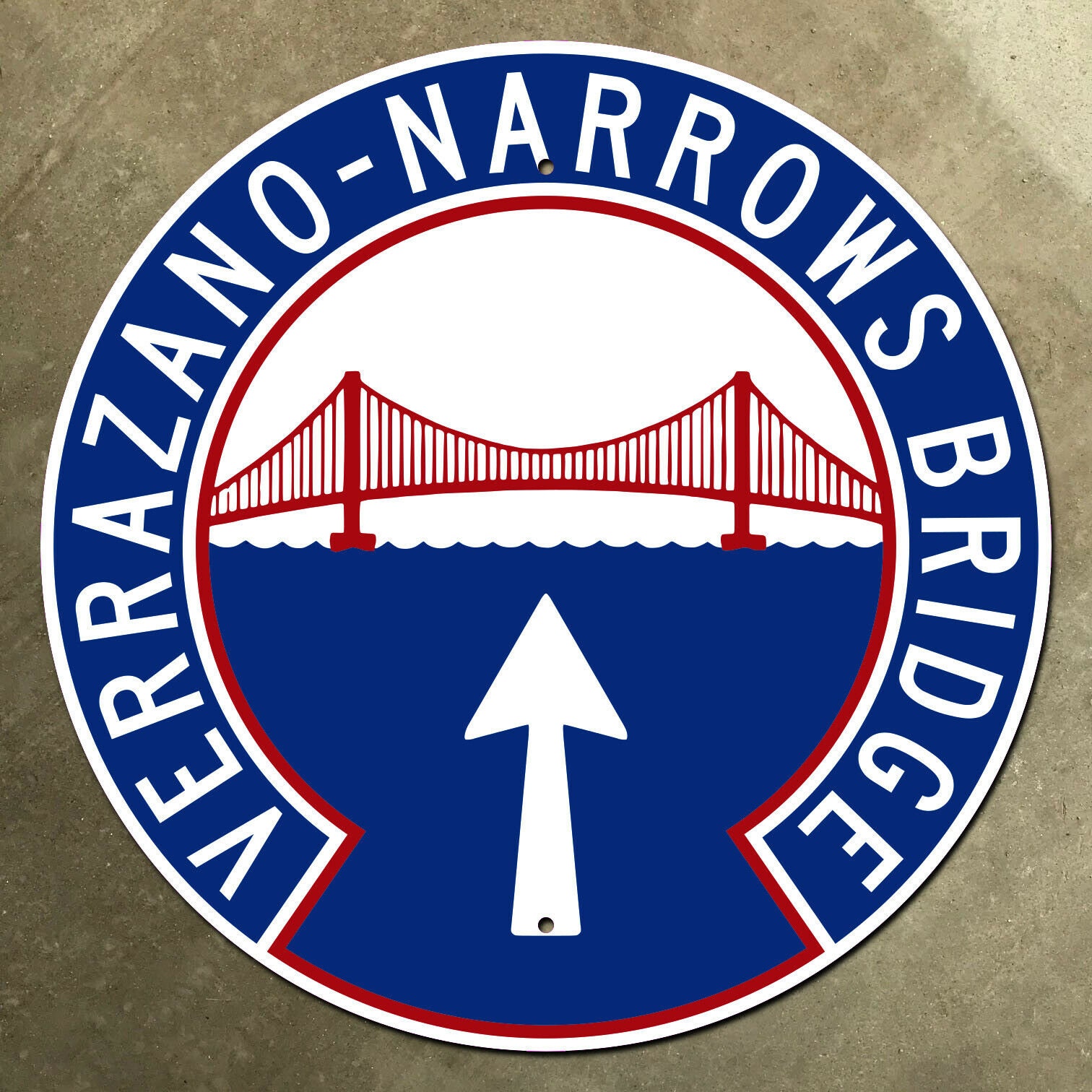 New York Verrazano-narrows Bridge Highway Marker Road Sign - Etsy
