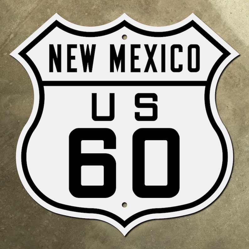 New Mexico US 60 Marker Shield Road Sign 1926 Socorro Clovis - Etsy