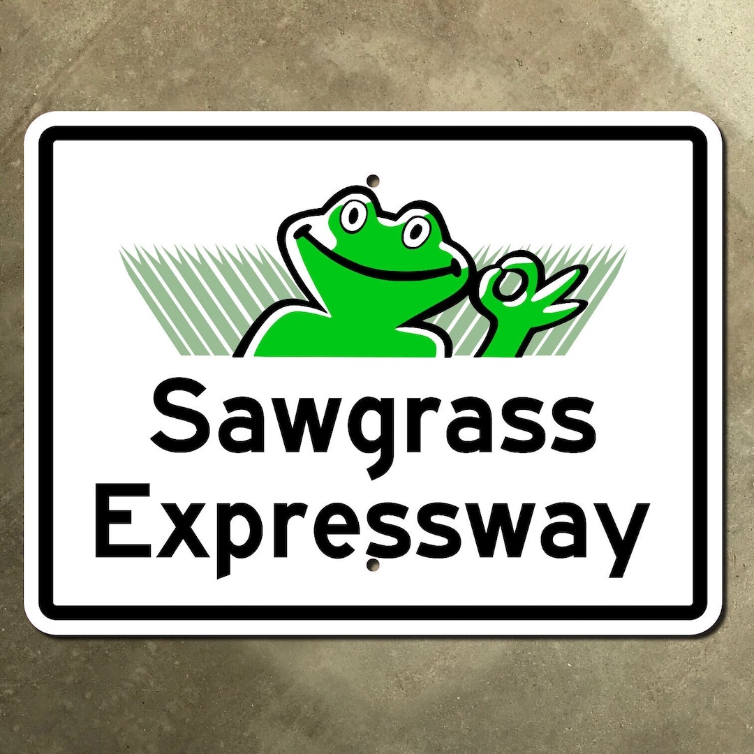 Florida Sawgrass Expressway SR869 Highway Marker Road Sign Cecil Frog ...