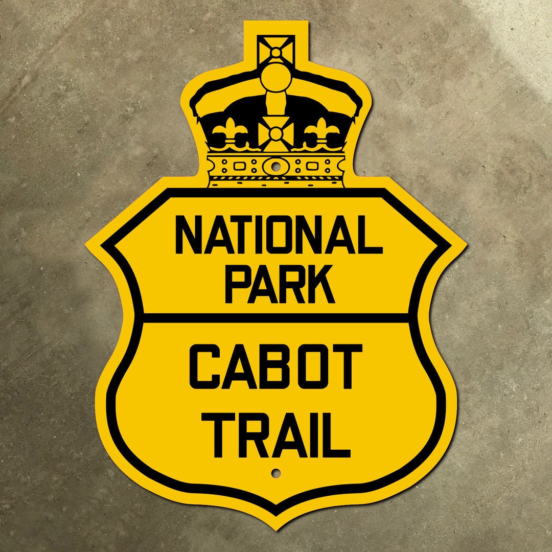 Canada National Park Cabot Trail Route Marker Highway Road Sign 1940s ...