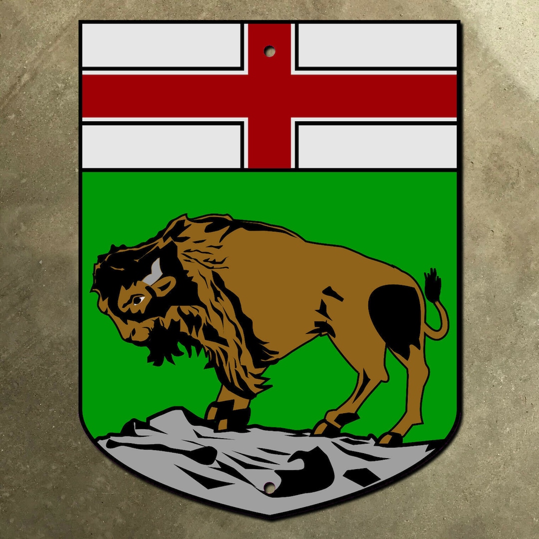 Manitoba Provincial Coat of Arms Sign 1905 Shield Crest Escutcheon ...