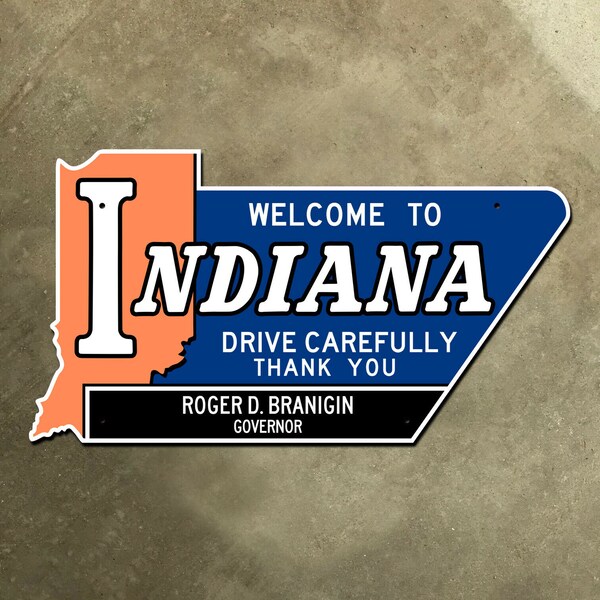 Indiana State Sign - Etsy