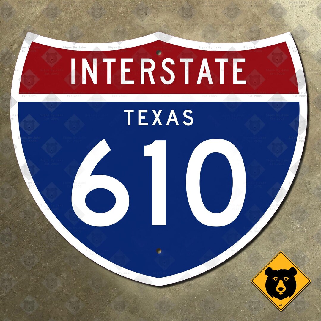 Texas Interstate Route 610 Highway Marker Road Sign Houston Loop 1961 ...