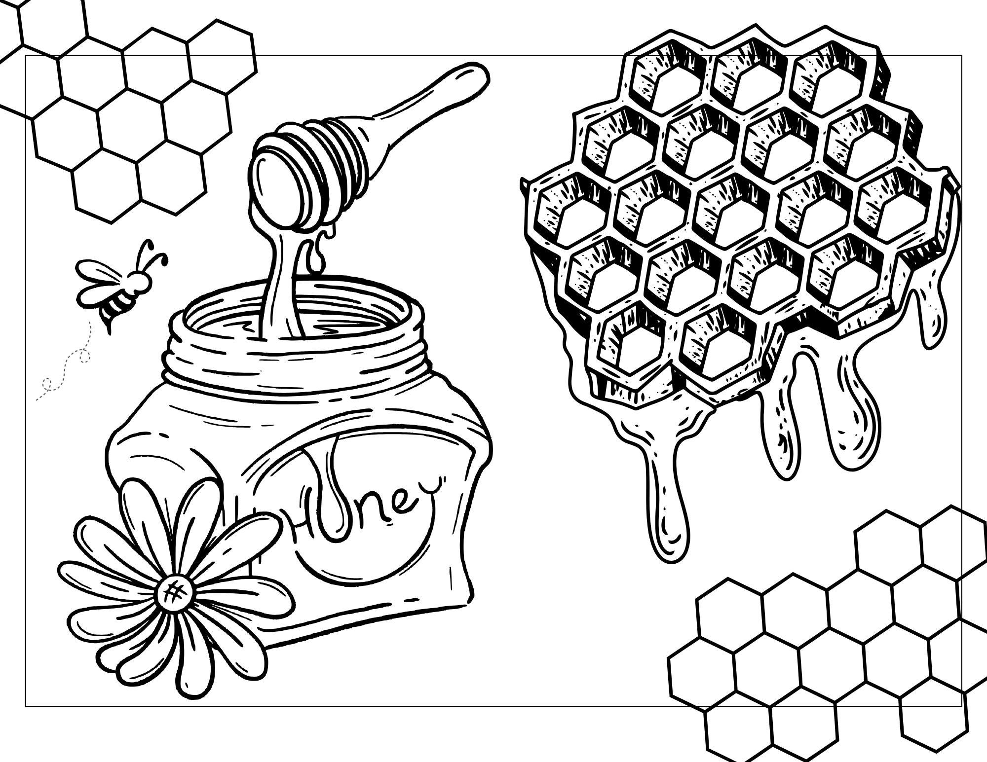 Bee Happy! Printable Bee Themed Coloring Pages. 11 Page PDF Set | Fun ...