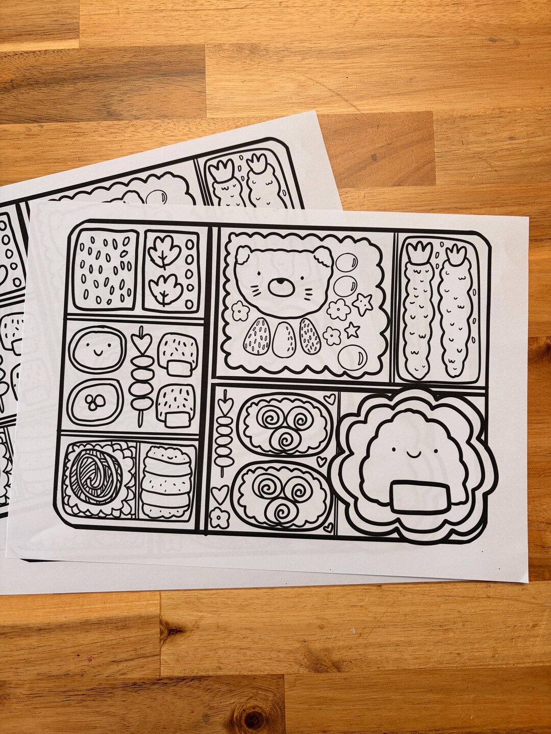 Cozy Bento Box Colouring Sheet - Etsy