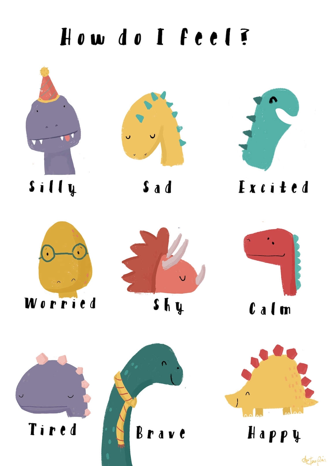 How Do I Feel Dinosaur edition | Etsy