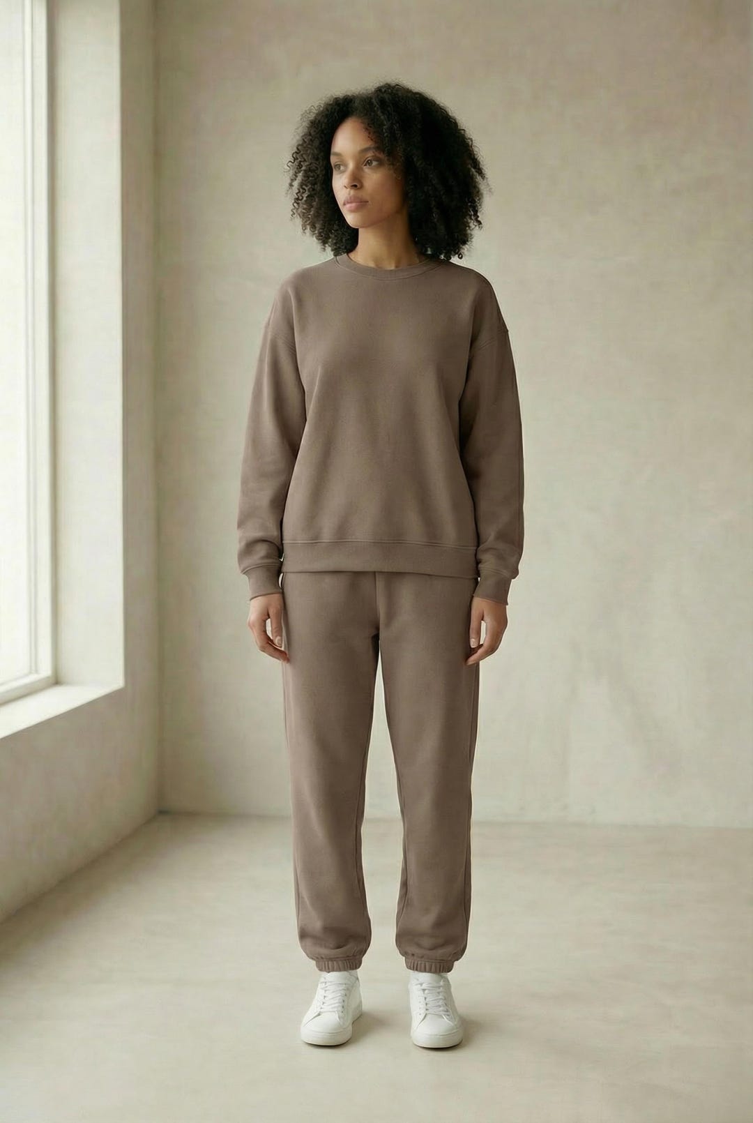 Unisex Minimal Cotton Sweatpants, Neutral Lounge Pants, Relaxed Fit ...