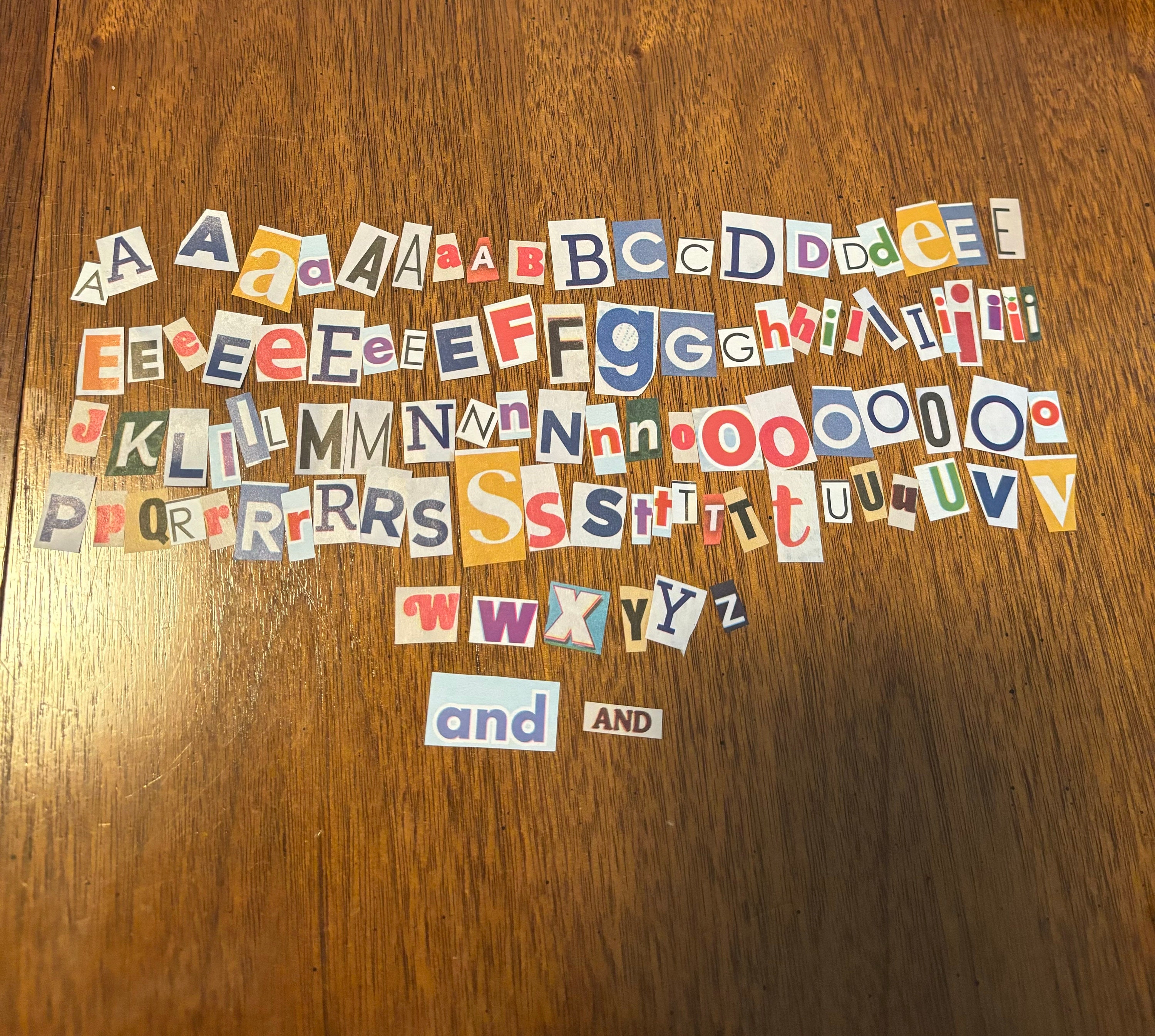 Ransom Letters - Magazine Cutout Alphabet for Scrapbooking Recycled ...