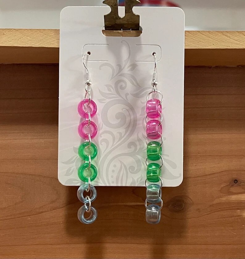 Pride Flags Kandi Chain Earrings - Etsy