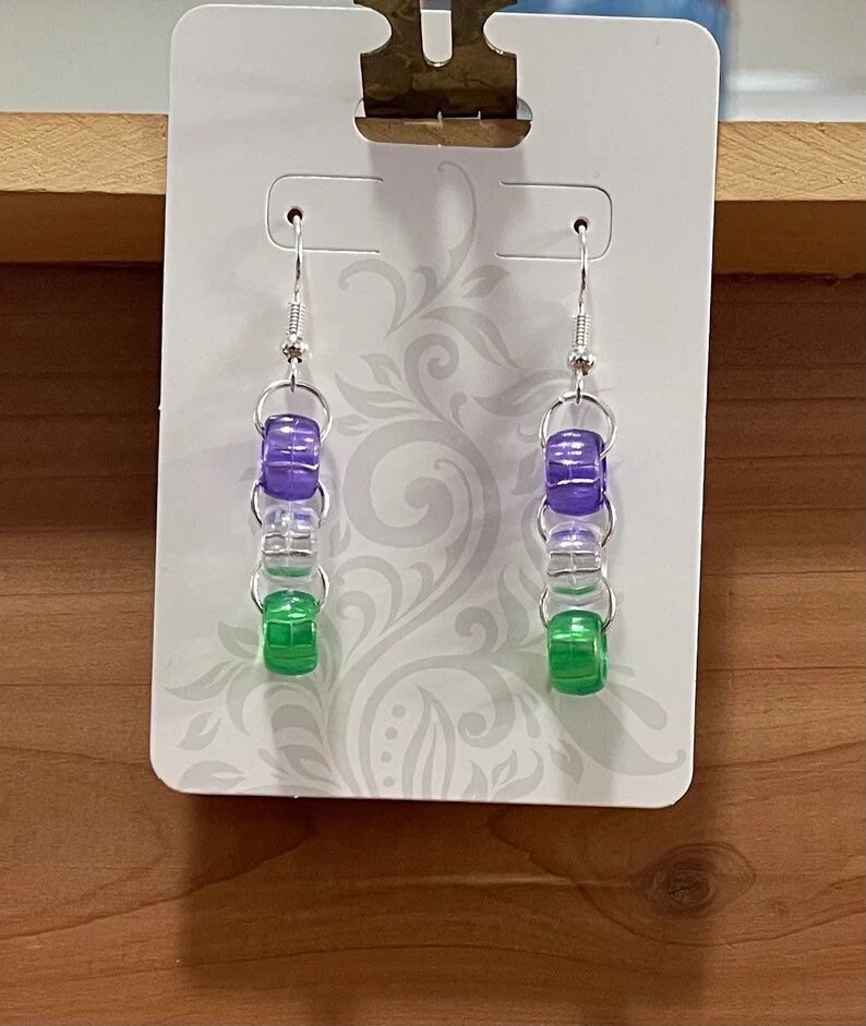 Pride Flags Kandi Chain Earrings - Etsy