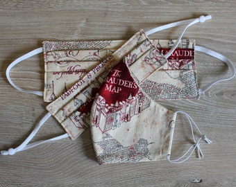 Marauder's Map Color Changing Heat Activated Mask With - Etsy