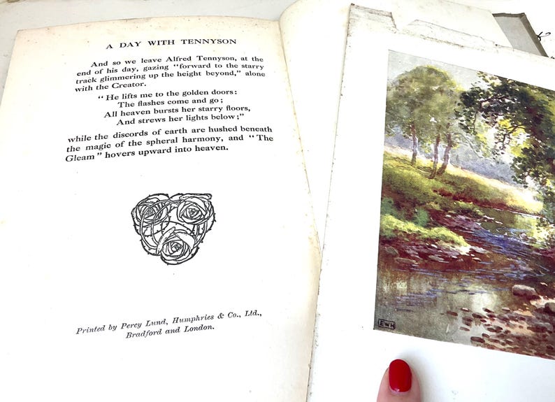 C. 1911 A Day With Tennyson | Days With the Poets | Hodder & Stoughton ...