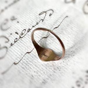 Antique 9 Carat Rose Gold Signet Ring | Circa Edwardian Era | 9ct ...