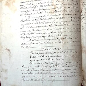 1872 Antique French Handwritten Manuscript | Legal Document | Stamped ...
