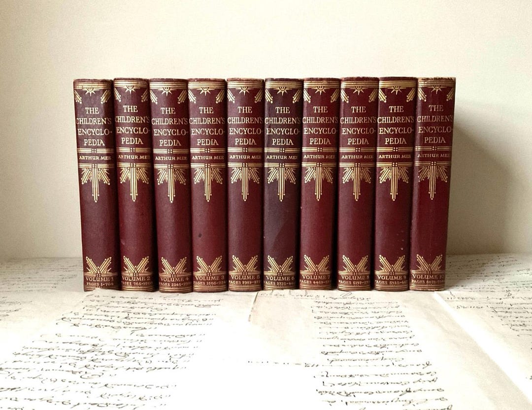 Vintage C 1950s Encyclopedia Set 10 Large Hardback Books the Children's ...