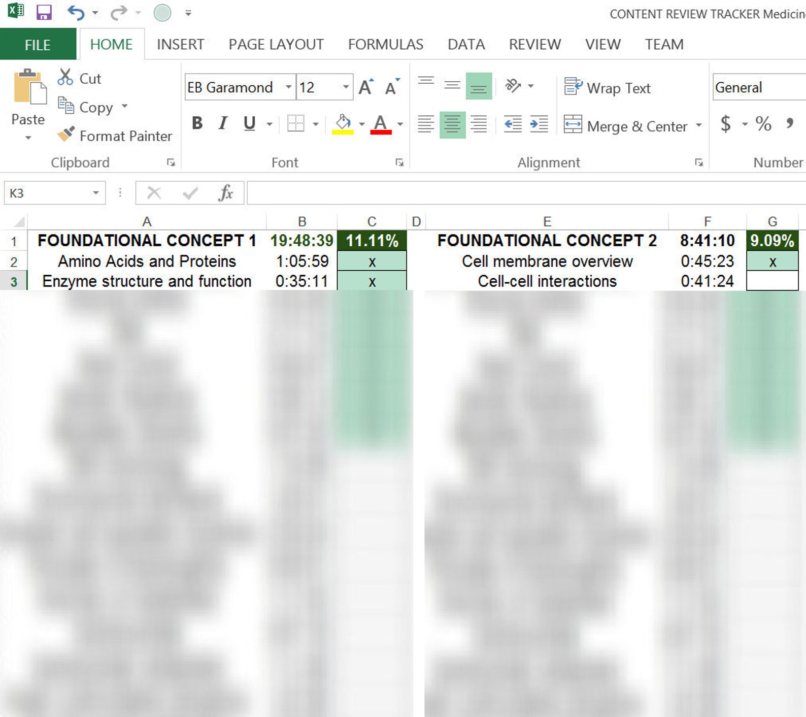 My MCAT Content Review Tracker khan Academy and Kaplan Books - Etsy