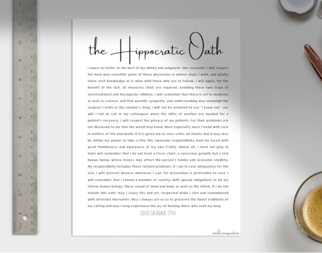Hippocratic Oath - Etsy