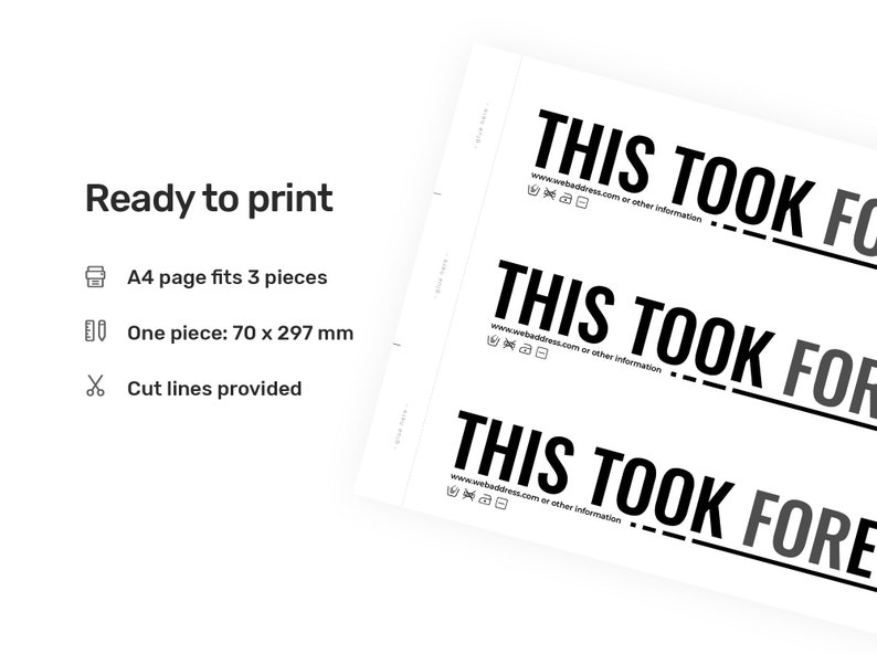 Bold Packaging Template for Socks and Knits Printable Template ...