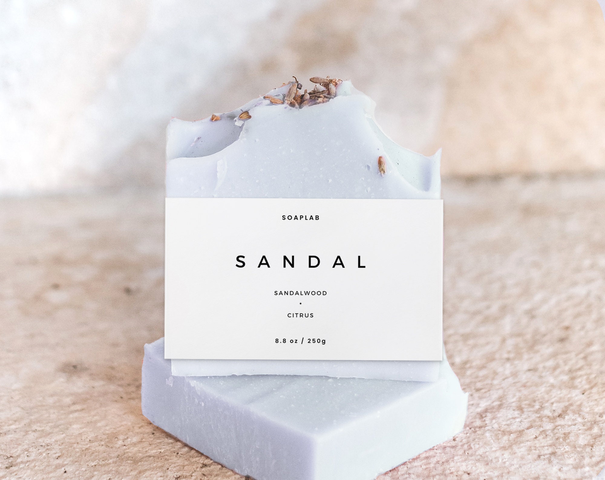 Soap Label Template 2 Sizes 2 Colors Minimalistic Simple Clean ...