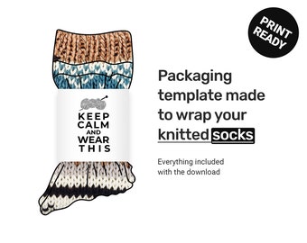 Bold Packaging Template for Socks and Knits Printable Template ...