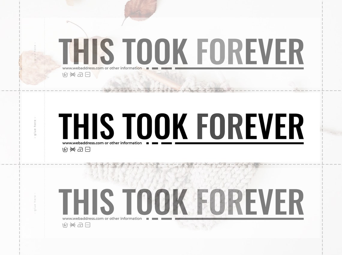 Bold Packaging Template for Socks and Knits Printable Template ...