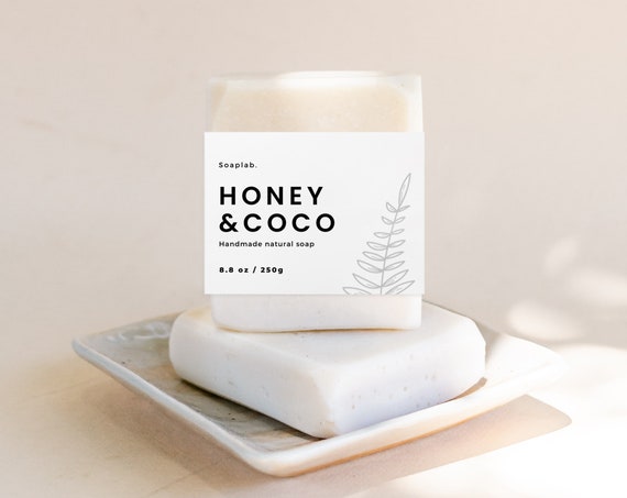 Soap Label Template 2 Sizes 2 Colors Minimalistic Simple | Etsy