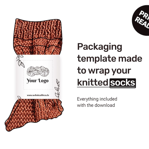 Sock Label Template - Etsy